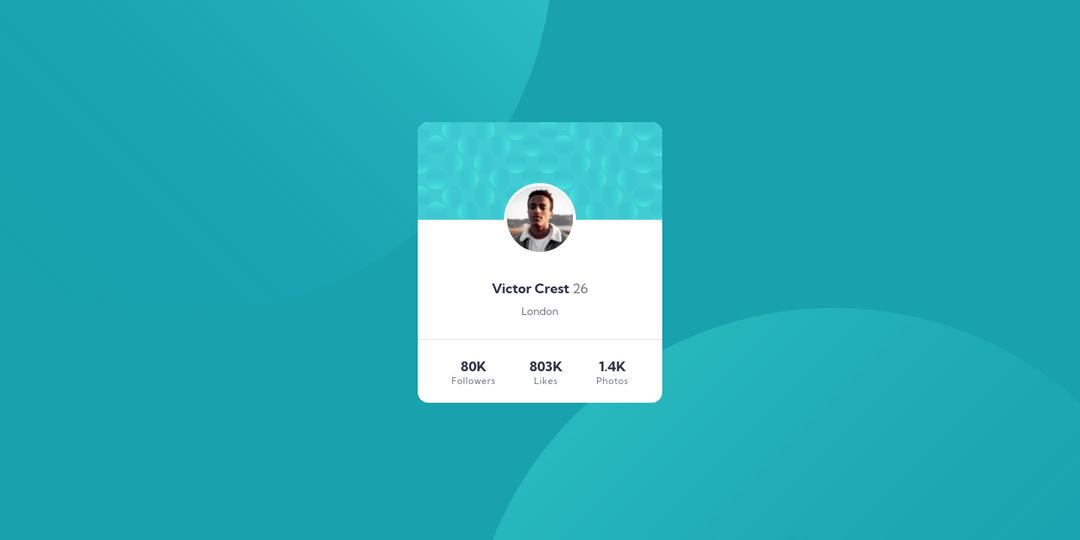 Frontend Mentor | Profile Card Component Using Flexbox coding challenge solution
