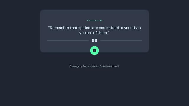 Frontend Mentor Advice Generator App Build With Reactjs And Scss Coding Challenge Solution