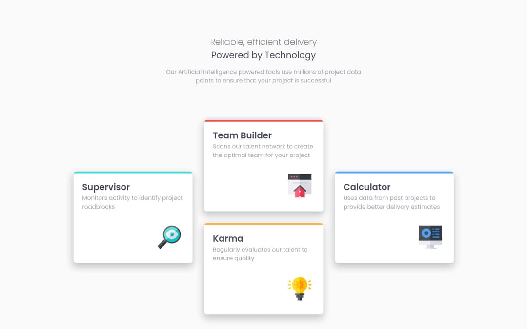 Frontend Mentor | Four Card Feature Section coding challenge solution