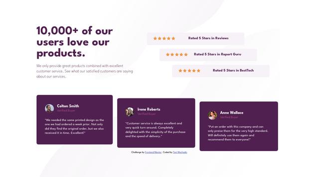 Frontend Mentor | Social proof section using native CSS, Grid & Flexbox coding challenge solution