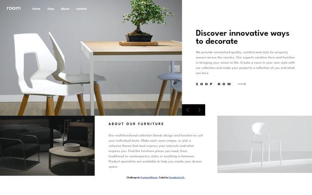 Frontend Mentor Responsive Room Homepage Using Html Css And Vanilla Js Coding Challenge Solution