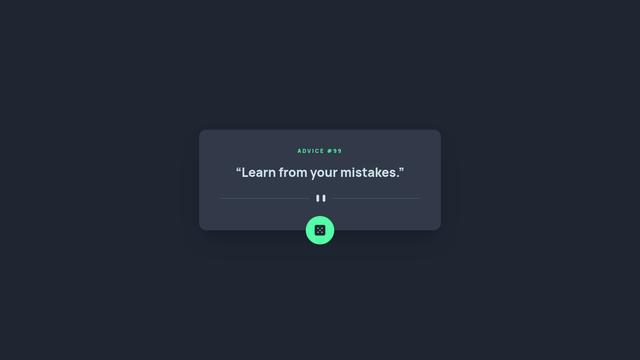 Frontend Mentor Advice Generator App React Coding Challenge Solution