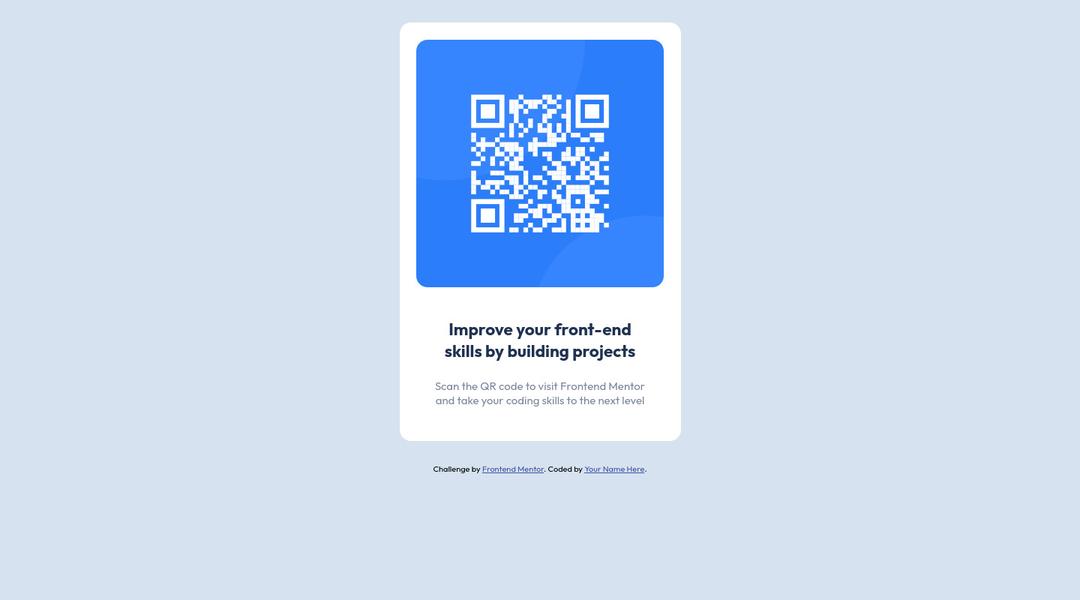 Frontend Mentor | responsive qr code component made with flex-box ...