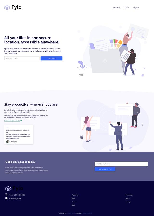 Frontend Mentor | Responsive landing page using CSS Grid and CSS Flex coding challenge solution