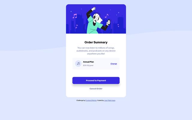 Frontend Mentor | Order summary component [HTML-CSS] coding challenge ...
