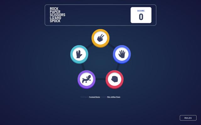 Frontend Mentor | Rock Paper Scissors game using HTML, CSS, and JavaScript coding challenge solution