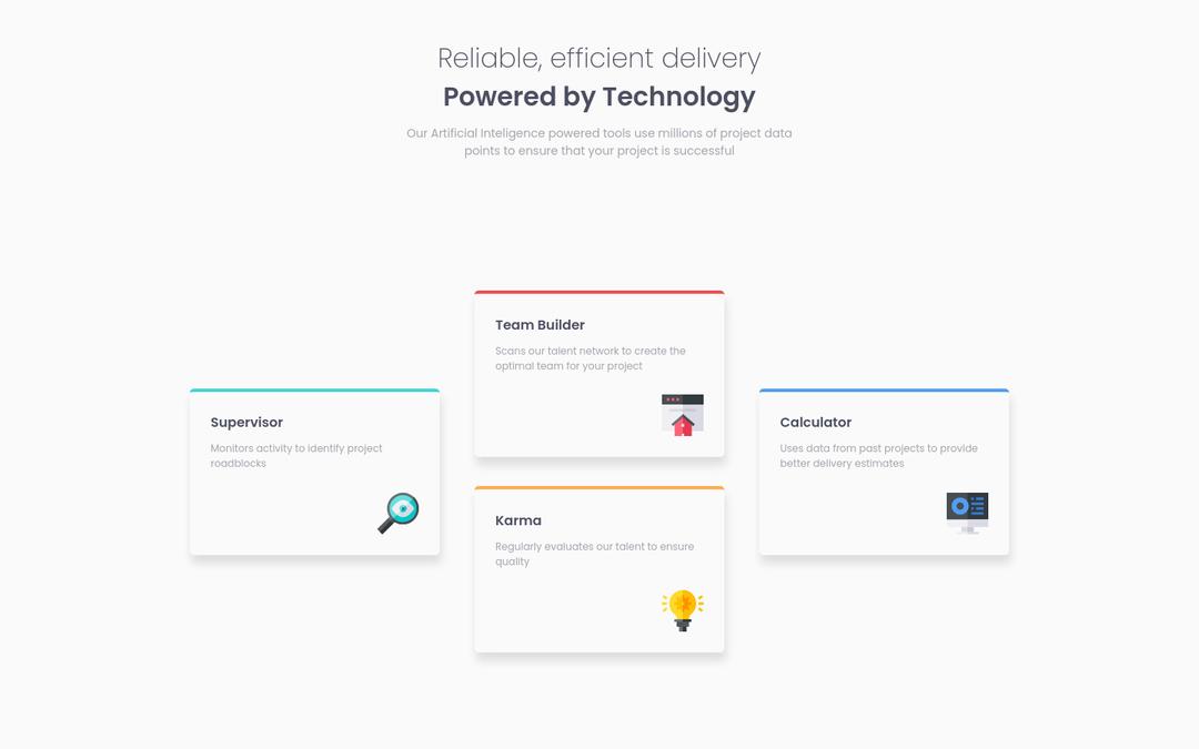 Frontend Mentor | Four card feature section master using Html and Css ...