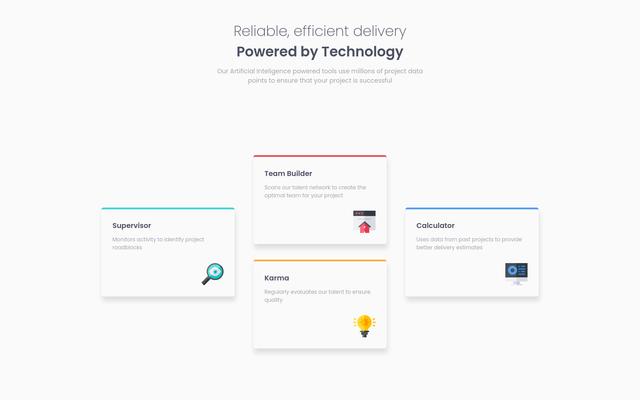 Frontend Mentor Four Card Feature Section Master Using Html And Css Coding Challenge Solution