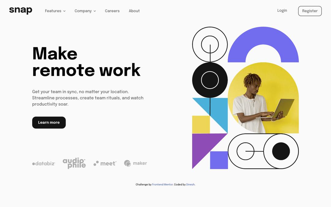 Frontend Mentor | Responsive intro section with navigation using tailwindcss coding challenge ...