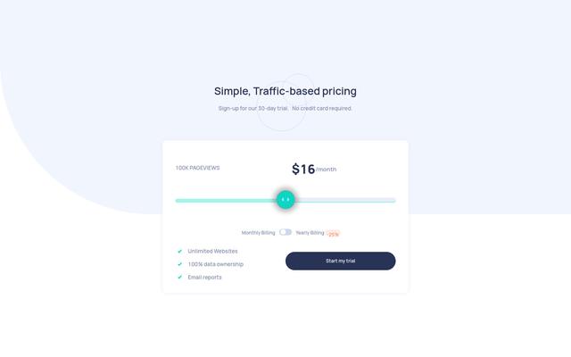 Frontend Mentor Interactive Pricing Component With Reactjs Coding Challenge Solution