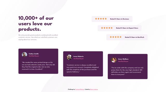 Frontend Mentor | Social proof section using CSS flex-box and Grid coding challenge solution