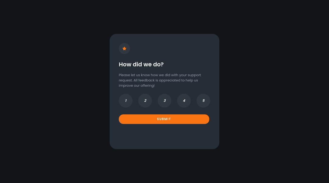 Frontend Mentor | Interactive rating component, using HTML, CSS and JavaScript coding challenge ...