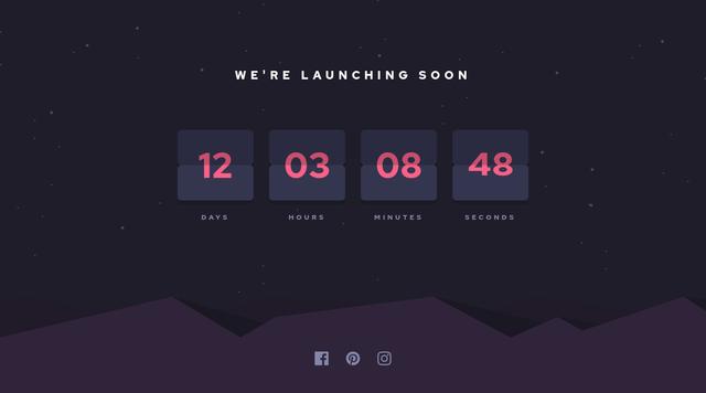 Frontend Mentor | Launch Countdown Timer Build with React, Tailwindcss & react-spring coding ...