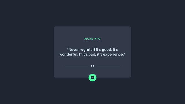 Frontend Mentor | Random Advice Generator using React and SCSS coding challenge solution