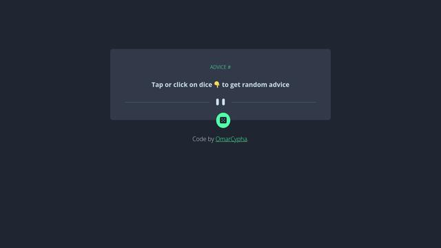 Frontend Mentor | Advice generator app coding challenge solution