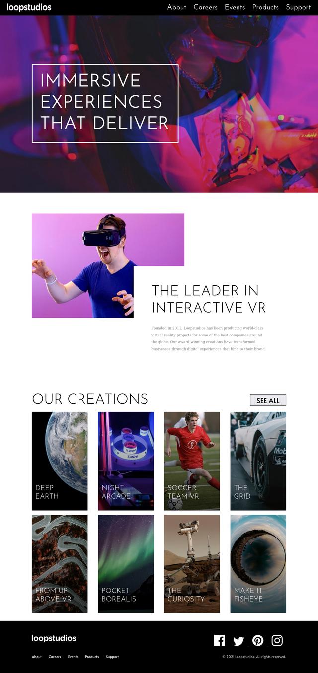 Frontend Mentor | Loop studio site with HTML/CSS only coding challenge solution