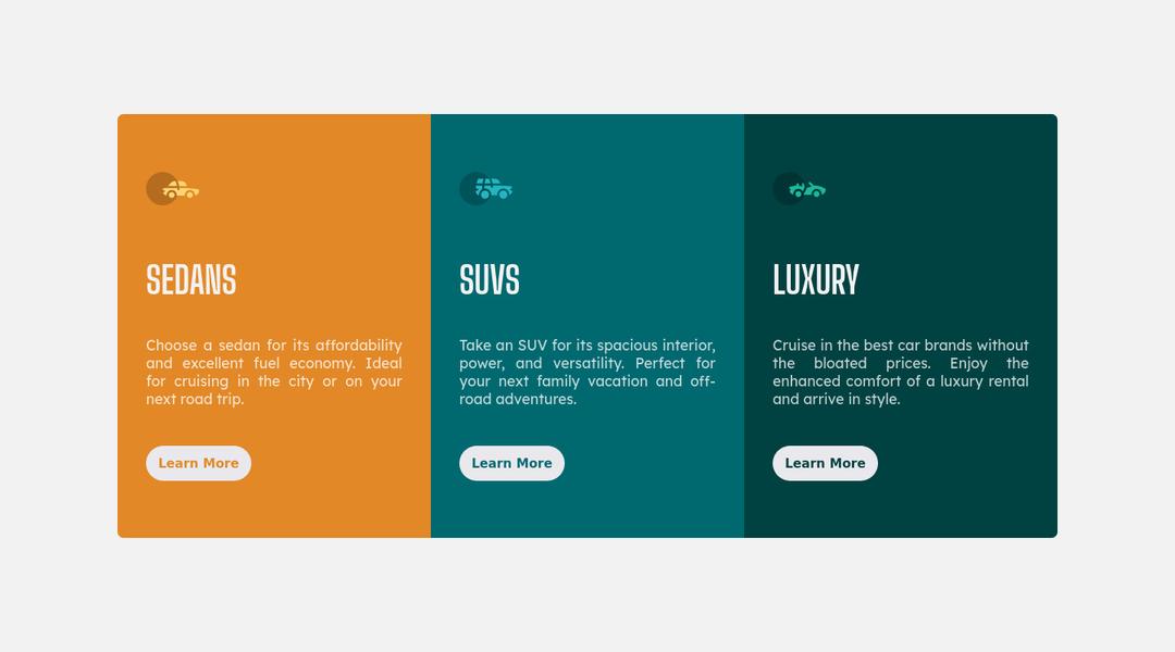 Frontend Mentor | 3-column-preview-card-component-main using Flexbox and Grid coding challenge ...