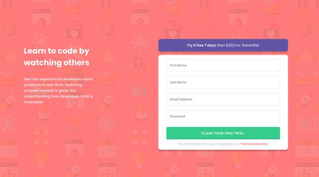 Frontend Mentor | Intro component with sign up form coding challenge solution