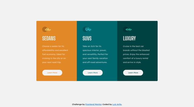 Frontend Mentor Responsive Card With 3 Columns Using Css Flexbox Coding Challenge Solution