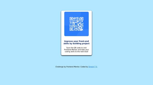 Frontend Mentor | A page to scan QR code by using HTML & CSS coding challenge solution