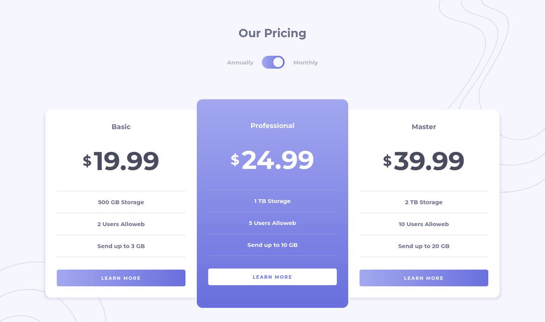 Frontend Mentor | Pricing component using BEM and Flexbox coding challenge solution