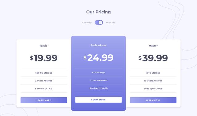 Frontend Mentor | Pricing component using BEM and Flexbox coding challenge solution