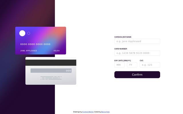 Frontend Mentor Interactive Card Details Form Solution Coding Challenge Solution