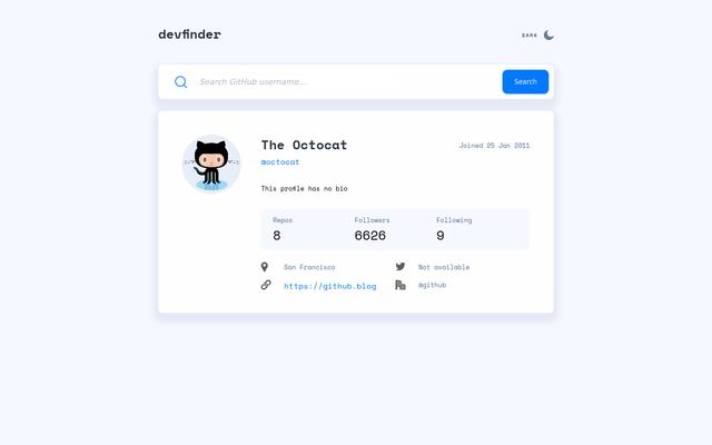 Frontend Mentor Github Search App With Html Css And Js Coding