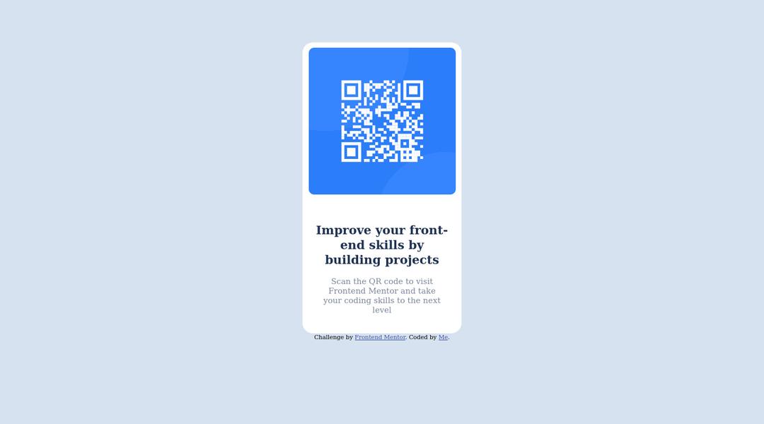 Frontend Mentor | Responsive QR code component using CSS coding challenge solution