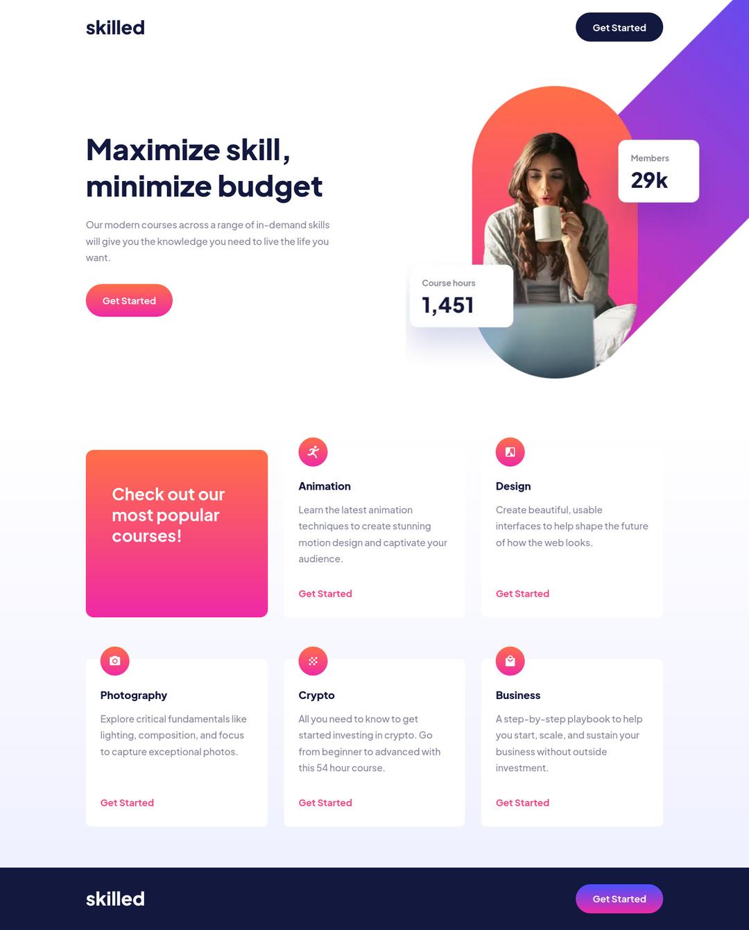 Frontend Mentor Skilled E Learning Landing Page Challenge Using Css