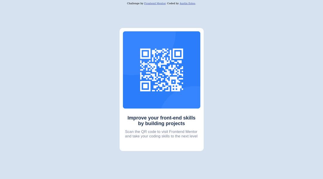 Frontend Mentor | QR Code Challenge with CSS Flexbox and Grid coding challenge solution