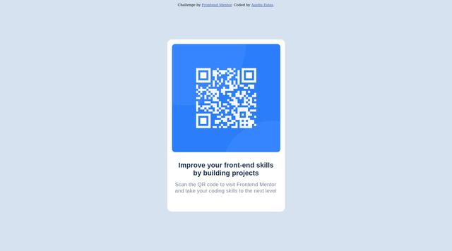 Frontend Mentor | QR Code Challenge with CSS Flexbox and Grid coding challenge solution