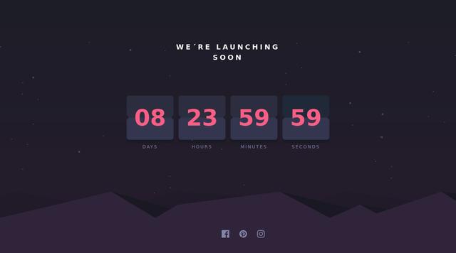 Frontend Mentor | Launch Countdown Timer coding challenge solution