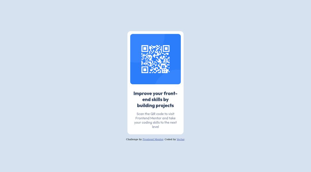 Frontend Mentor | QR code card with CSS flexbox coding challenge solution