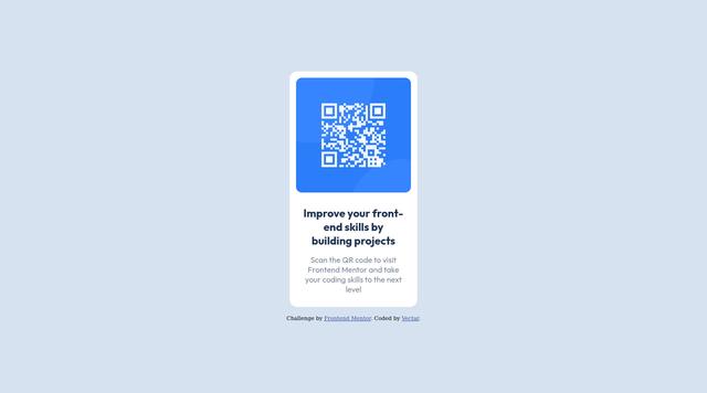 Frontend Mentor | QR code card with CSS flexbox coding challenge solution