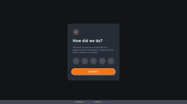 Frontend Mentor Interactive Rating Component With Html Css And Javascript Coding Challenge