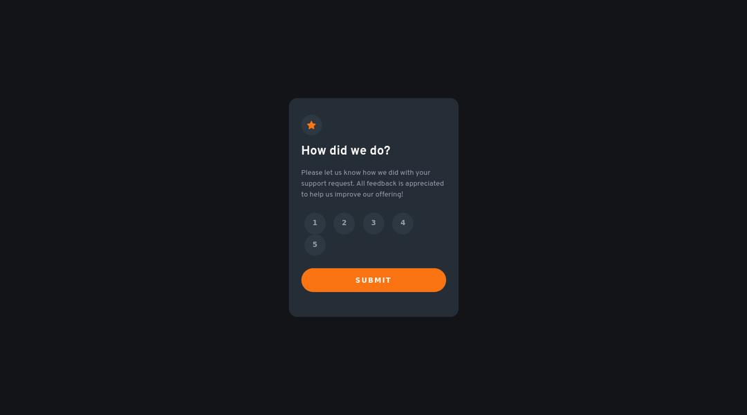 Frontend Mentor Interactive Rating Component Using Html Css And