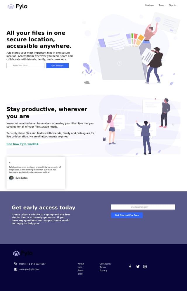 Frontend Mentor | This landing page was created using Flex coding challenge solution