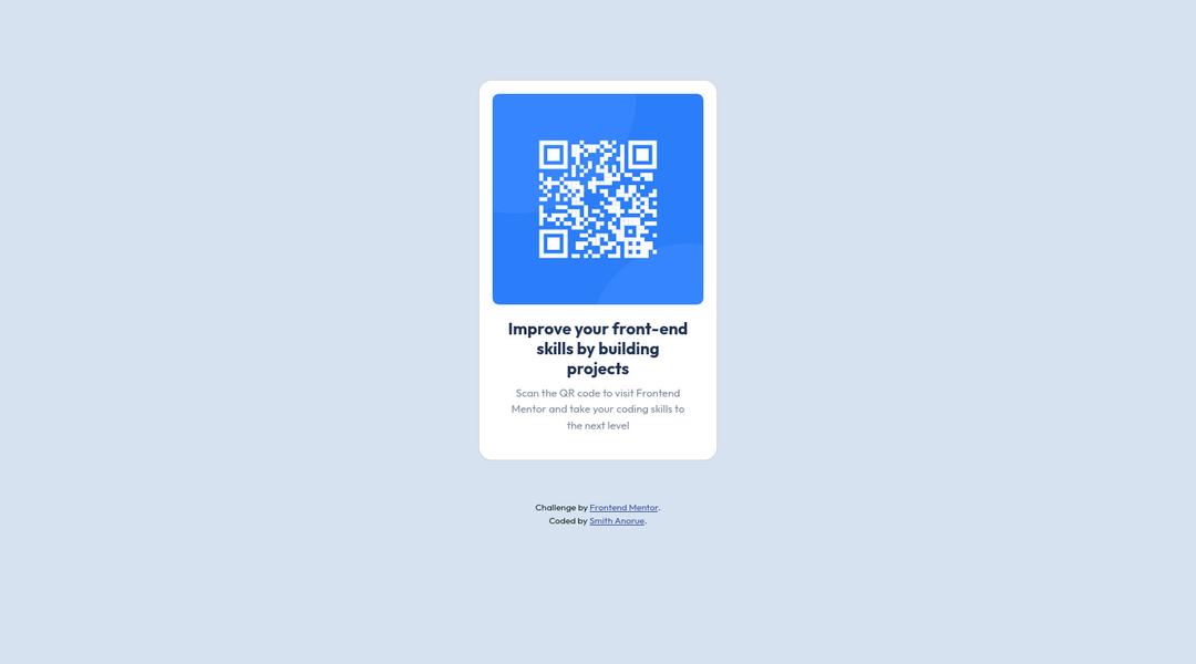 Frontend Mentor | QR Code Component using Bootstrap coding challenge solution