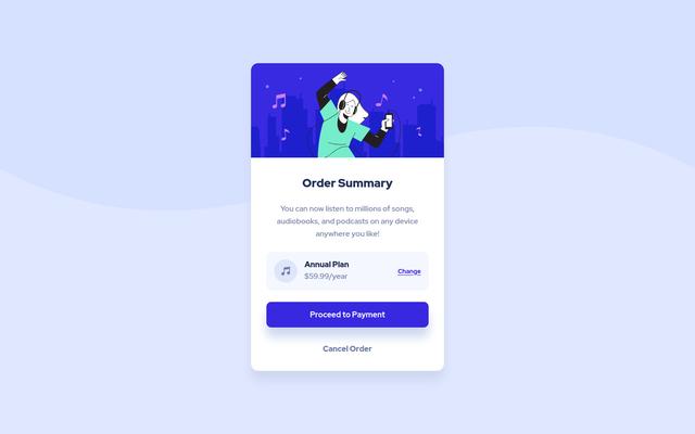 Frontend Mentor | Order Summary Component using Flexbox coding challenge solution