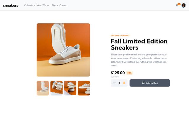 Frontend Mentor | e-commerce Product Page with React & Tailwind CSS coding challenge solution