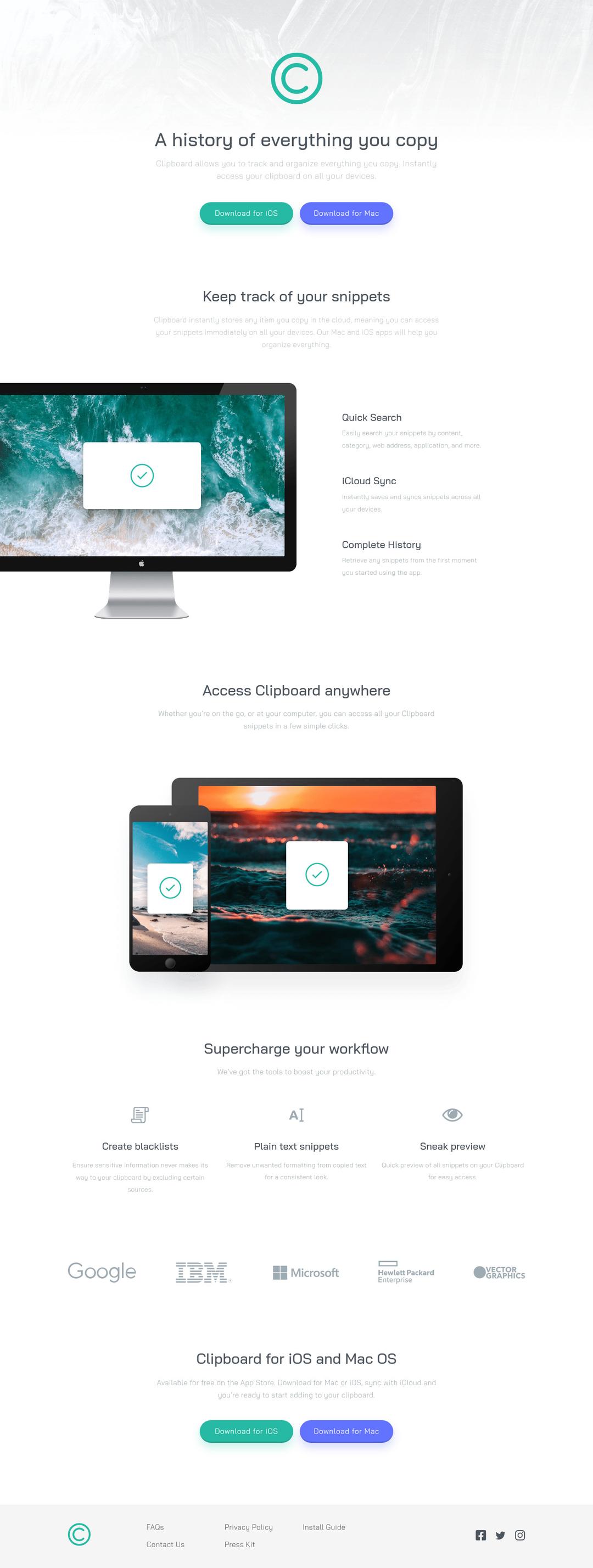 Frontend Mentor | Clipboard Landing Page (HTML | CSS) coding challenge solution