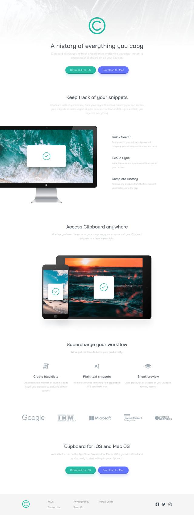 Frontend Mentor | Clipboard Landing Page (HTML | CSS) coding challenge solution