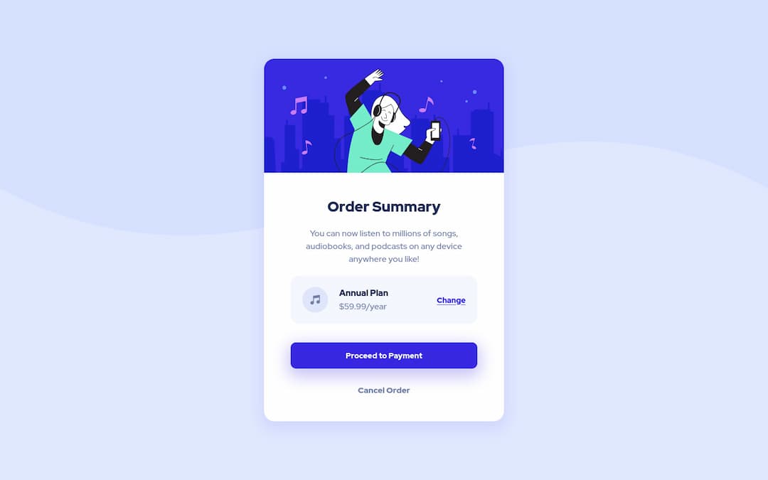 Frontend Mentor | Order summary component built with HTML and CSS (Flexbox) coding challenge ...