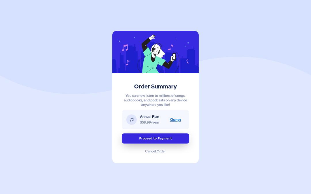 Frontend Mentor | order summary card done using css flex box coding challenge solution