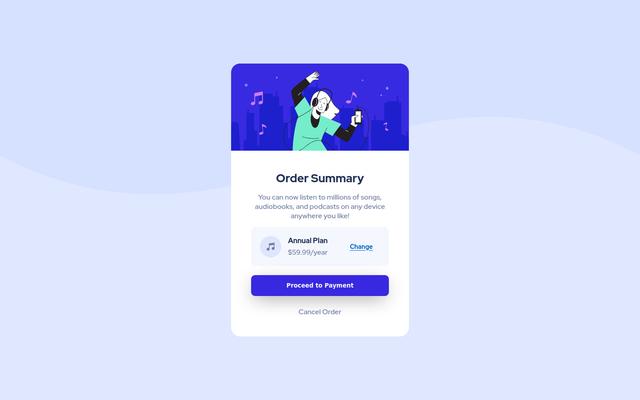 Frontend Mentor | order summary card done using css flex box coding challenge solution
