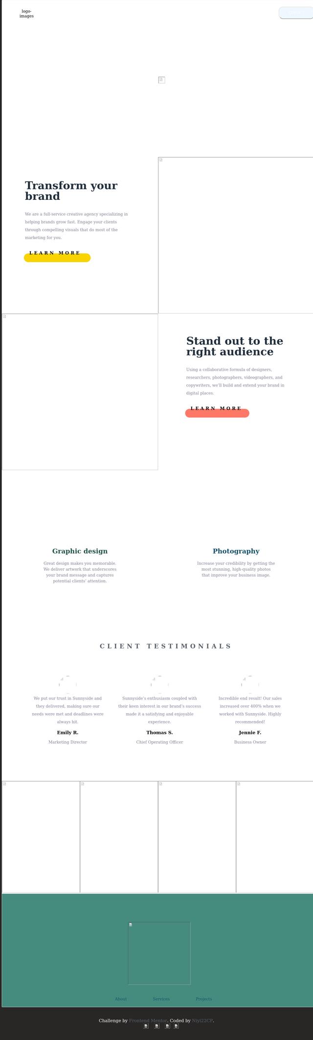 Frontend Mentor | Responsive landing page with CSS flex coding challenge solution