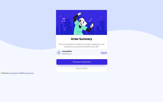 Frontend Mentor | Order Summary Component using HTML and CSS coding challenge solution