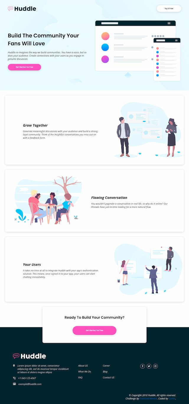 Frontend Mentor | Landing Page using HTML/CSS coding challenge solution