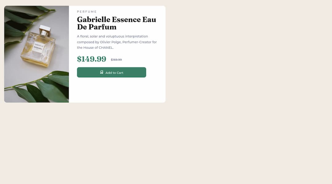 Frontend Mentor | Product preview card using Flexbox coding challenge solution